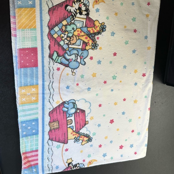 Bedding | Vintage Springmaid Baby Receiving Blanket Noahs Ark Boat ...